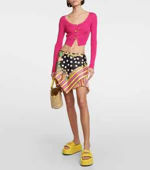 Versace Printed Wrap Miniskirt
