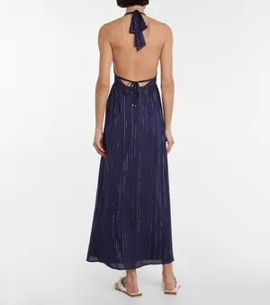 Heidi Klein Striped Halterneck Maxi Dress