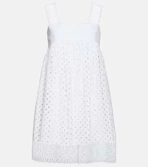 Tory Burch Cotton Broderie Anglaise Mini Dress