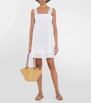 Tory Burch Cotton Broderie Anglaise Mini Dress
