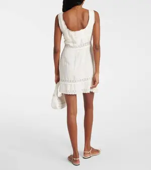 Rixo Ronan Lace-trimmed Minidress