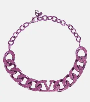 Valentino Garavani Vlogo Chainlink Choker - Pink