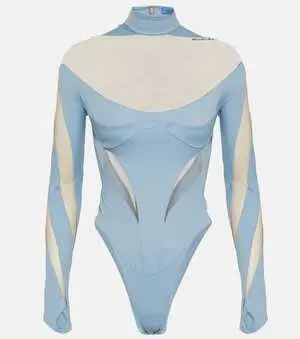 Mugler Paneled Bodysuits
