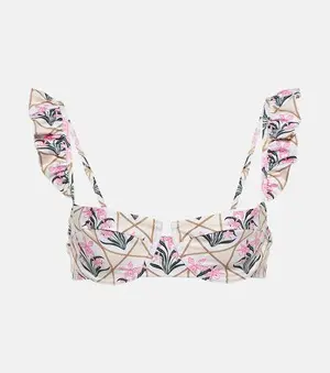 Agua Bendita Kiwi Orquidea Bikini Top - Multicoloured