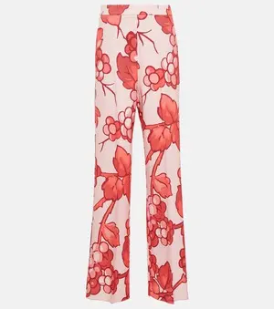 Etro Etro Floral High-Rise Pants Pink