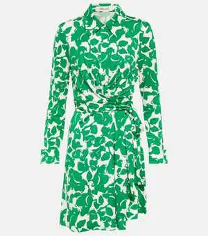 Diane Von Furstenberg Didi Floral Mini Wrap Dress
