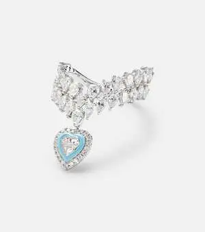 KAMYEN Heart Of The Ocean Diamond Ring - Silver