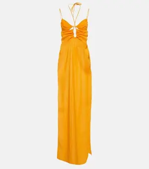 NENSI DOJAKA Cutout Halterneck Maxi Dress