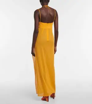 NENSI DOJAKA Cutout Halterneck Maxi Dress
