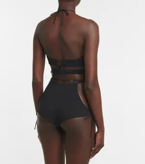 NENSI DOJAKA High-rise Cutout Shorts