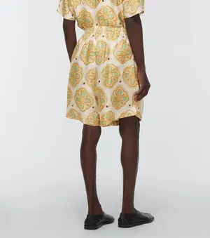 Commas Printed Silk Shorts