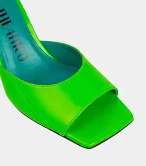 Attico Piper 85 Patent Leather Sandals - Green