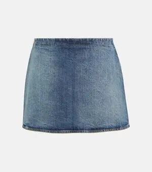 Alaïa Denim Miniskirt - Blue