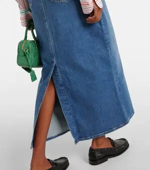 Ag High-rise Denim Midi Skirt