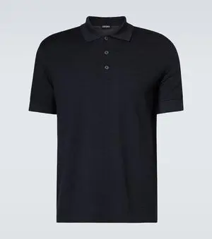 Zegna Cotton And Silk Polo Shirt