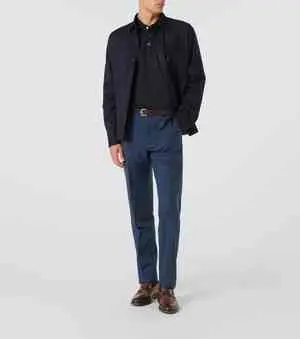 Zegna Cotton And Silk Polo Shirt