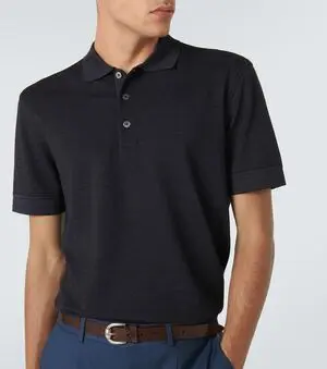 Zegna Cotton And Silk Polo Shirt