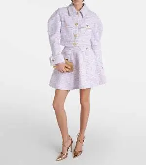 Nina Ricci Cropped Cotton-blend Tweed Jacket