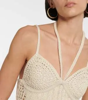 Simkhai Ralia Crocheted Crop Top