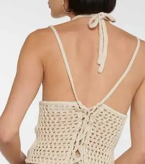 Simkhai Ralia Crocheted Crop Top