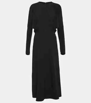 Victoria Beckham Cady Midi Dress - Black