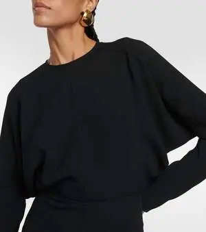 Victoria Beckham Cady Midi Dress - Black