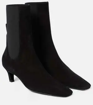 TOTEME 50 Suede Ankle Boots - Black