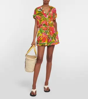 Velvet By Graham & Spencer Pam Printed Cotton Jumpsuit