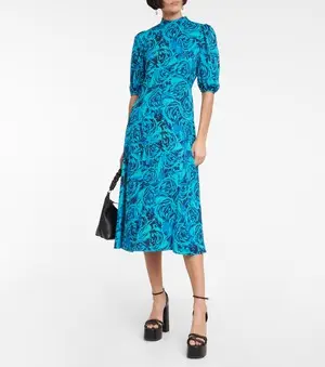 Diane Von Furstenberg Nella Crepe Midi Dress