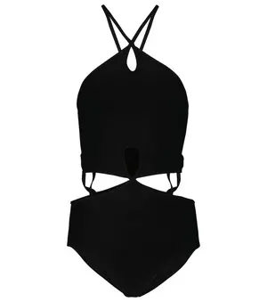 Christopher Esber Cutout Halterneck Swimsuit - Black