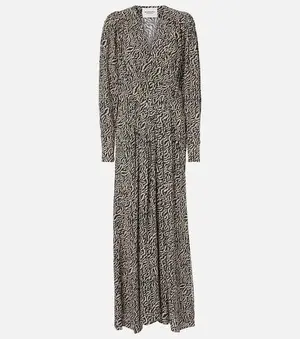 MARANT ETOILE Vonick Printed Maxi Dress - Black