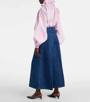 PATOU High-rise Wide-leg Jeans