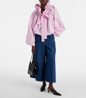 PATOU High-rise Wide-leg Jeans
