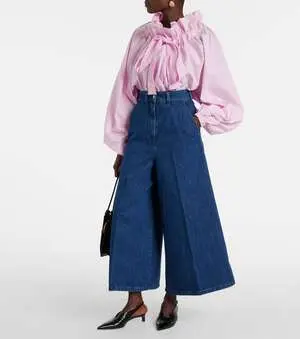 PATOU High-rise Wide-leg Jeans