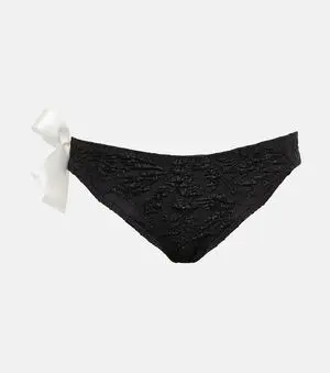 Giambattista Valli One-shoulder Bow Bikini Bottoms - Black