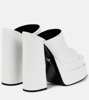 Versace Leather Platform Mules