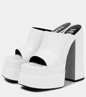 Versace Leather Platform Mules