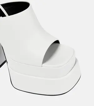 Versace Leather Platform Mules