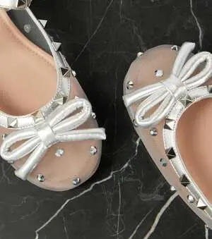 Valentino Garavani Rockstud Mesh Ballet Flats