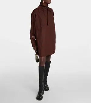 JIL SANDER Layered Cotton Minidress