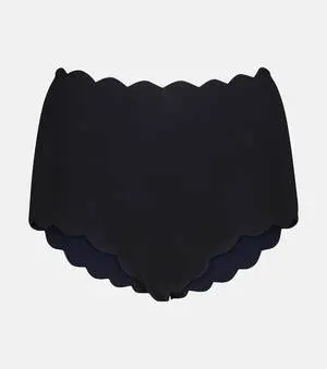 Marysia Santa Monica Scalloped Bikini Bottom - Black