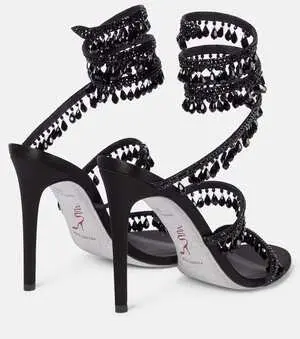 Rene Caovilla Embellished Satin Sandals