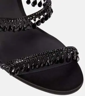 Rene Caovilla Embellished Satin Sandals