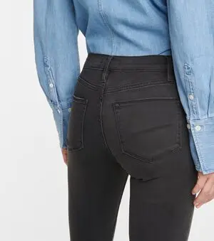 FRAME Le High Skinny Jeans - Black