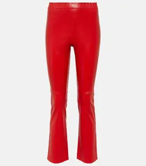 Stouls Leather Cropped Pants
