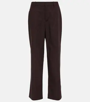 SIR. Guillaume Pinstripe Trousers - Brown