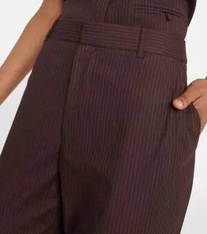 SIR. Guillaume Pinstripe Trousers - Brown
