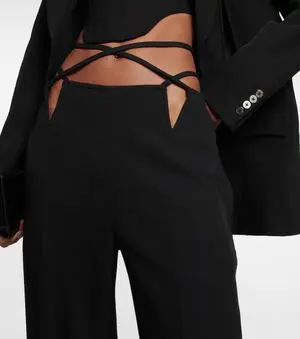 DION LEE Cutout Straight Leg Trousers