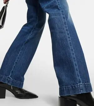 PETER DO Patchwork High-rise Straight Jeans