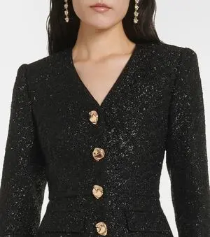SELF-PORTRAIT Boucle Chiffon Midi Dress